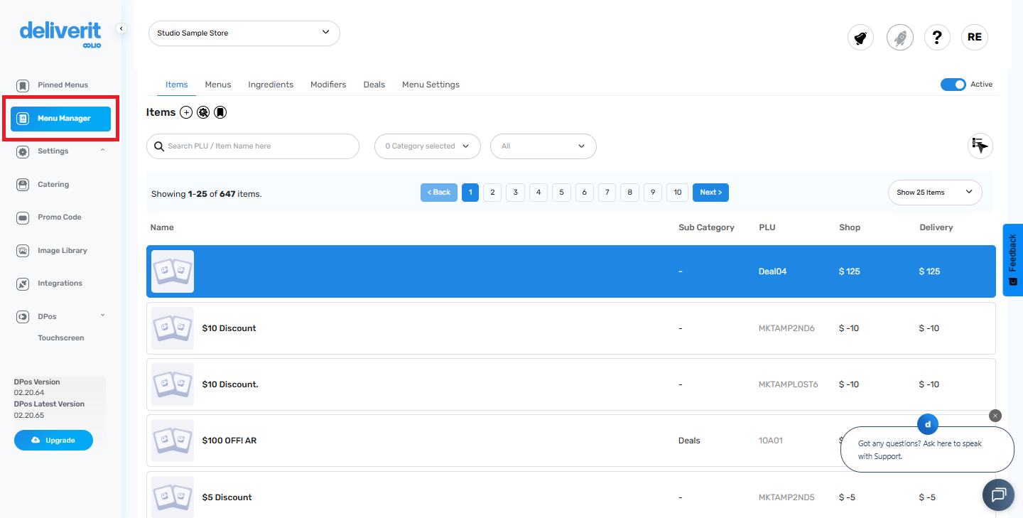 How to Rename Menu Sets in Deliverit Studio